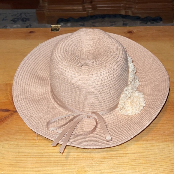 August Hats | Accessories | August Hat Co Blush Wide Brim Hat Wflowers ...